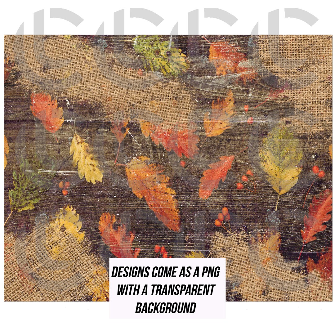 Fall Leaves Burlap Background Sublimation Background PNG - Etsy