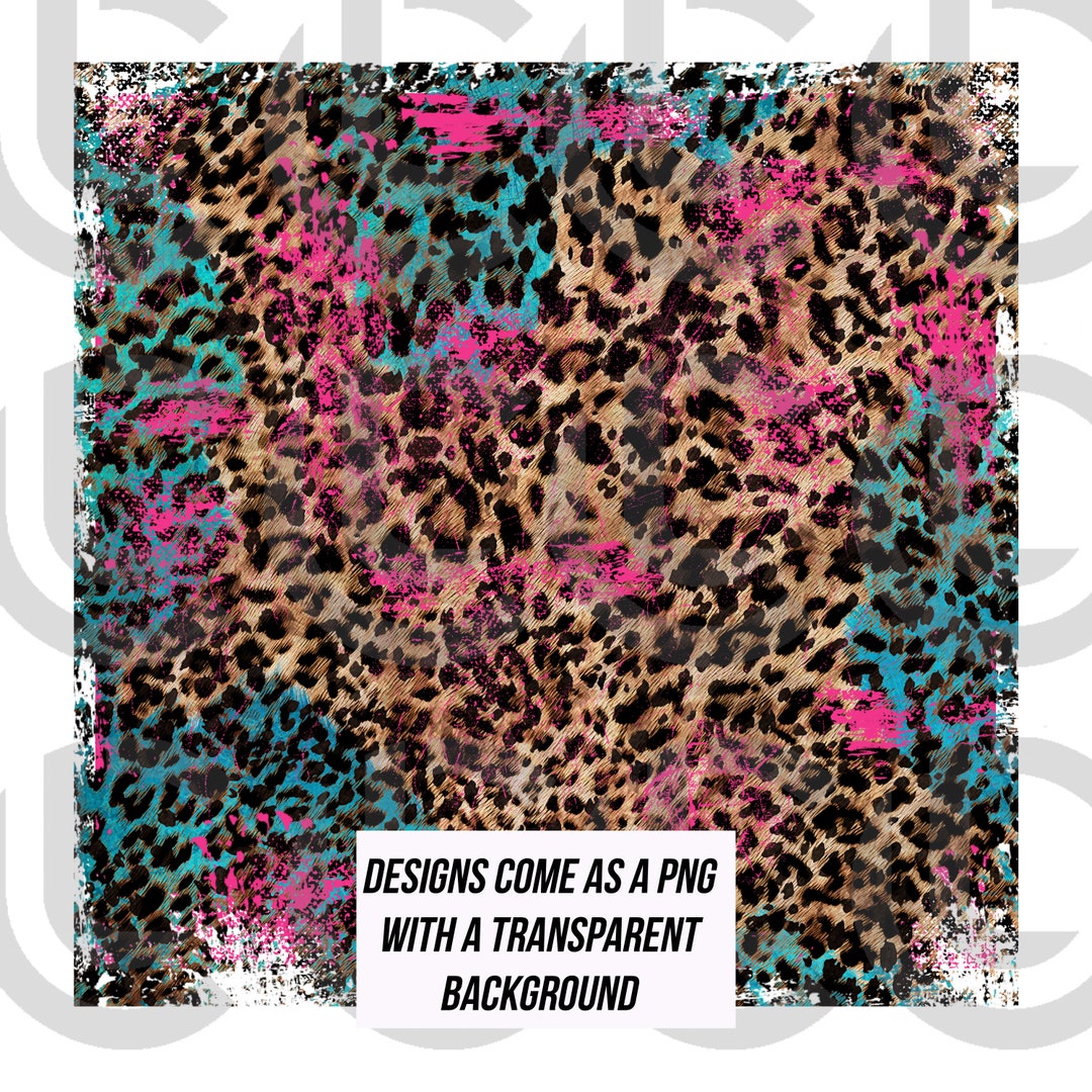 Color Smash Leopard Background Sublimation Background PNG File Digital ...
