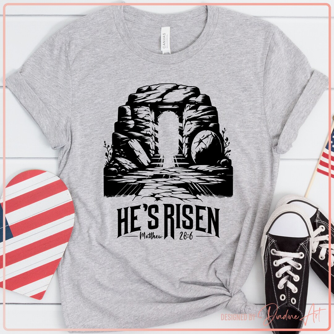 He is Risen SVG PNG, Easter Empty Tomb Design Svg, Religious Easter Svg ...