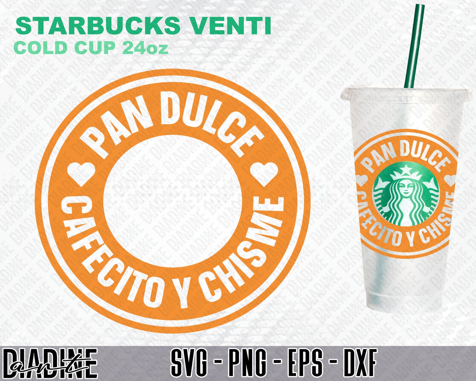 Pan Dulce Cafecito Y Chisme Starbucks Cup Svg Sweet Bread Etsy