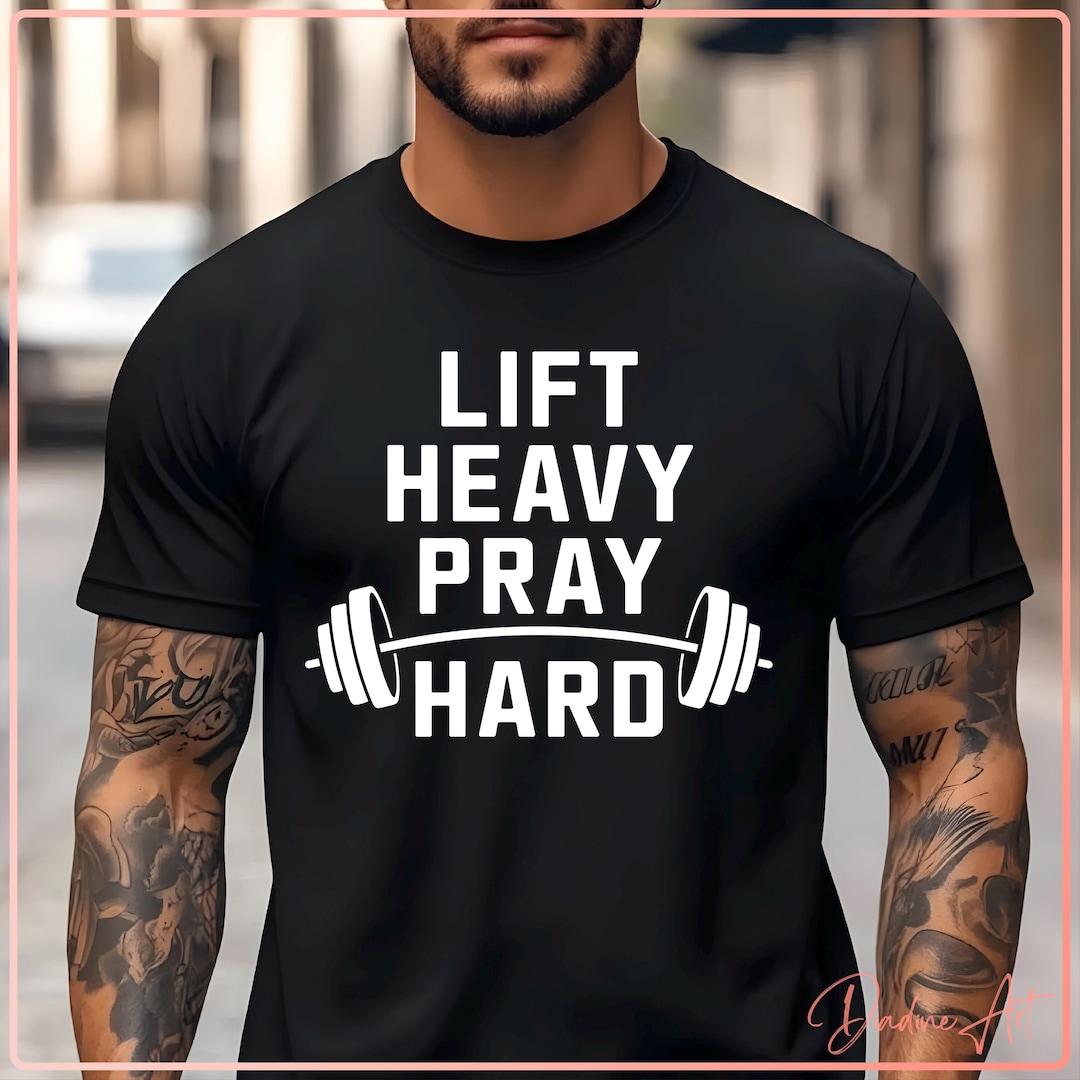 Christian Lift Heavy Pray Hard Barbell SVG PNG | Motivational Fitness ...