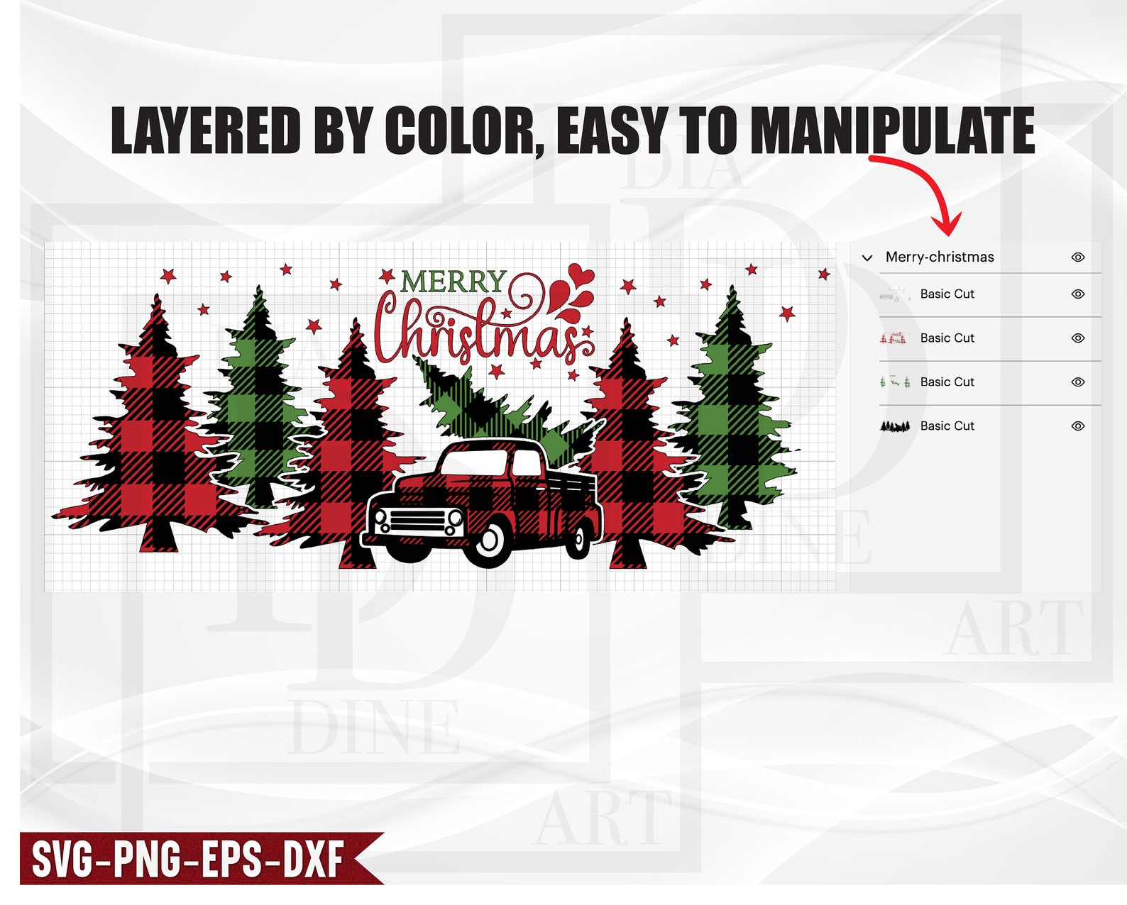 Merry Christmas Can Glass 16 Oz SVG Christmas Trees Buffalo - Etsy