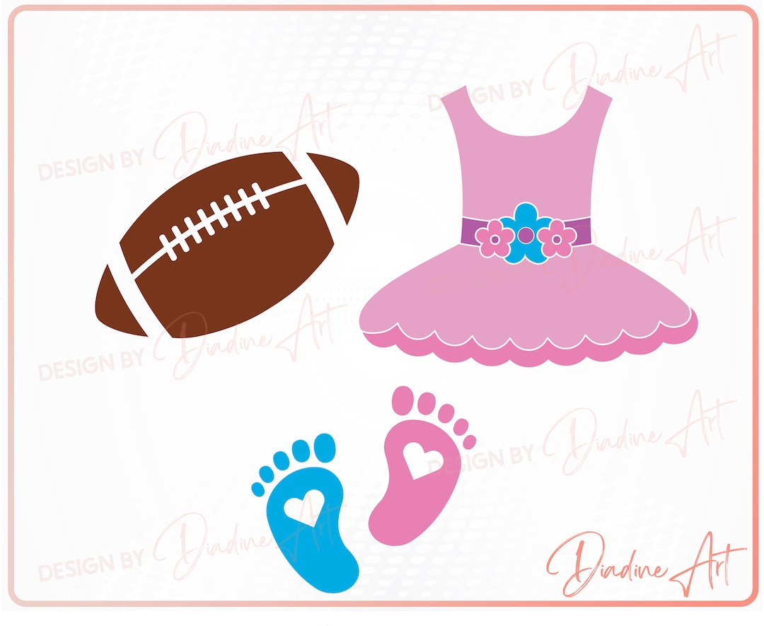 Football, Tutu, Baby Footprint SVG PNG, Touchdown or Tutus Svg ...