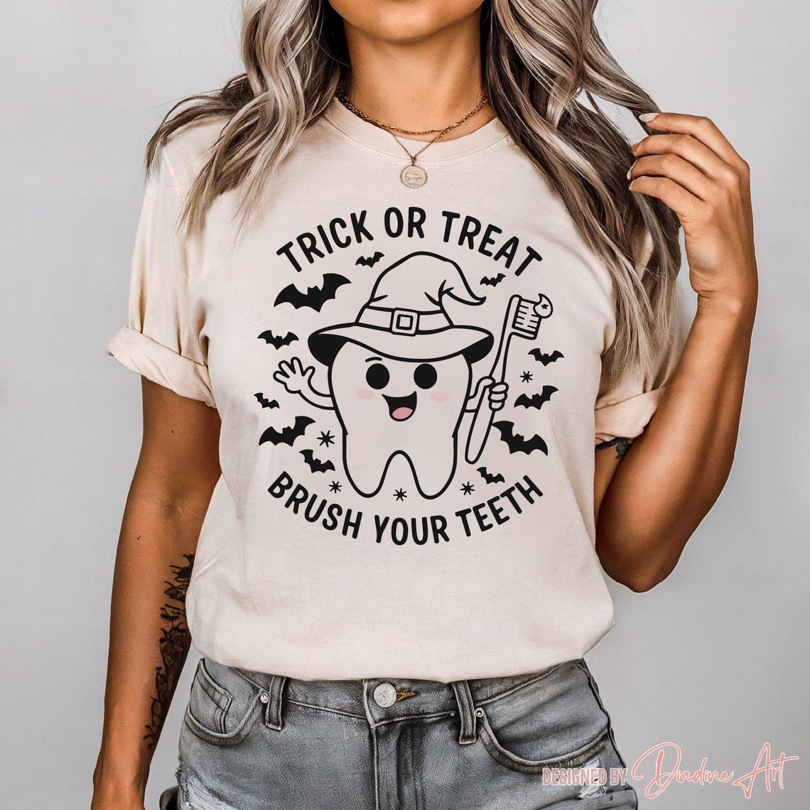 Funny Halloween Dentist Shirt SVG PNG | Trick or Treat Brush Your Teeth ...