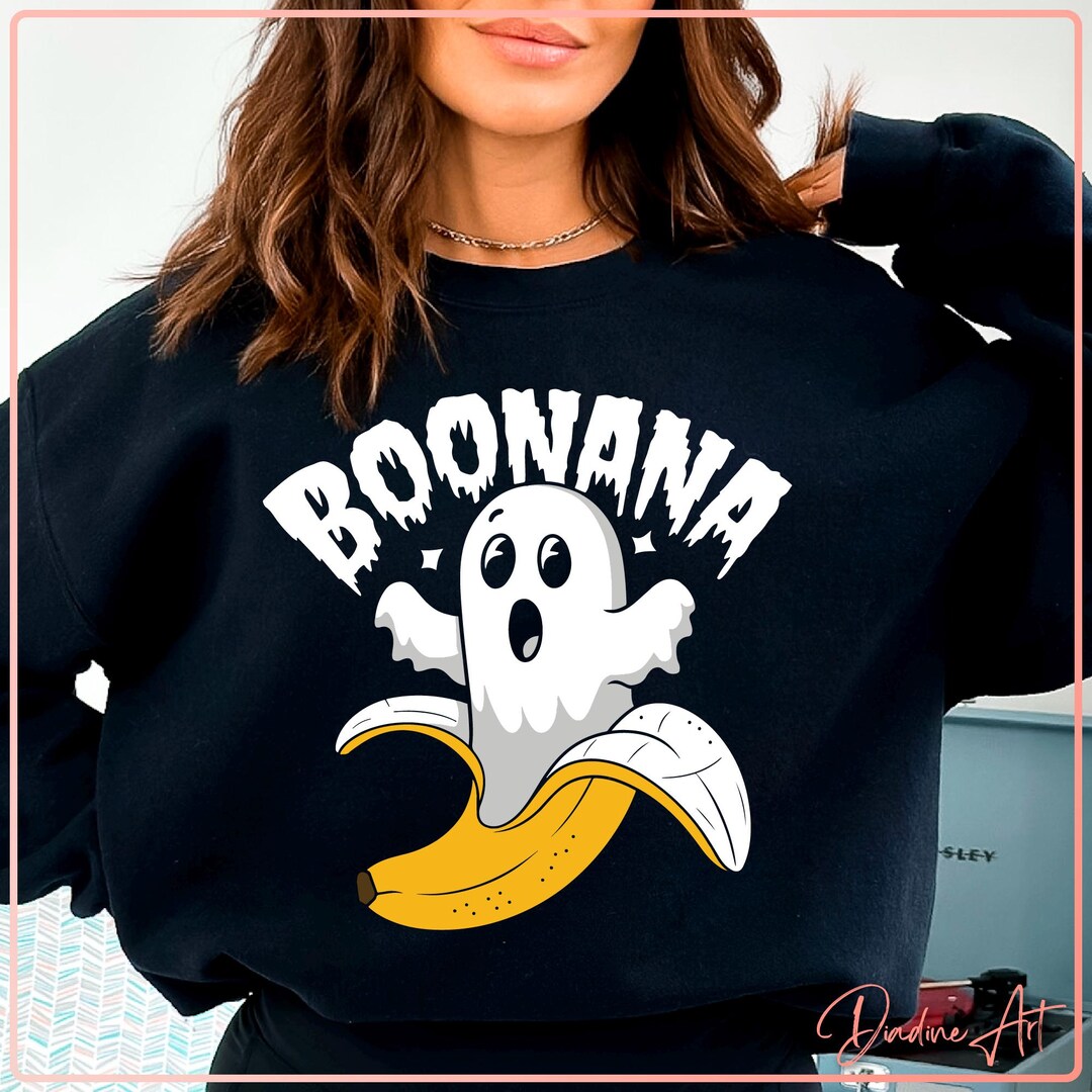 Funny Boonana Ghost SVG PNG | Cute Halloween Banana Ghost PNG | Spooky ...