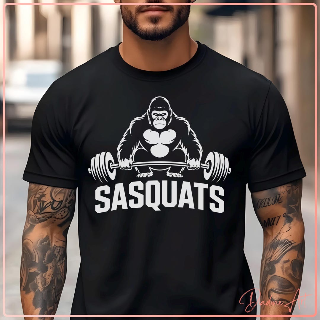 Sasquatch Weightlifting SVG | Funny Gym Bigfoot PNG | Sasquatch Fitness ...