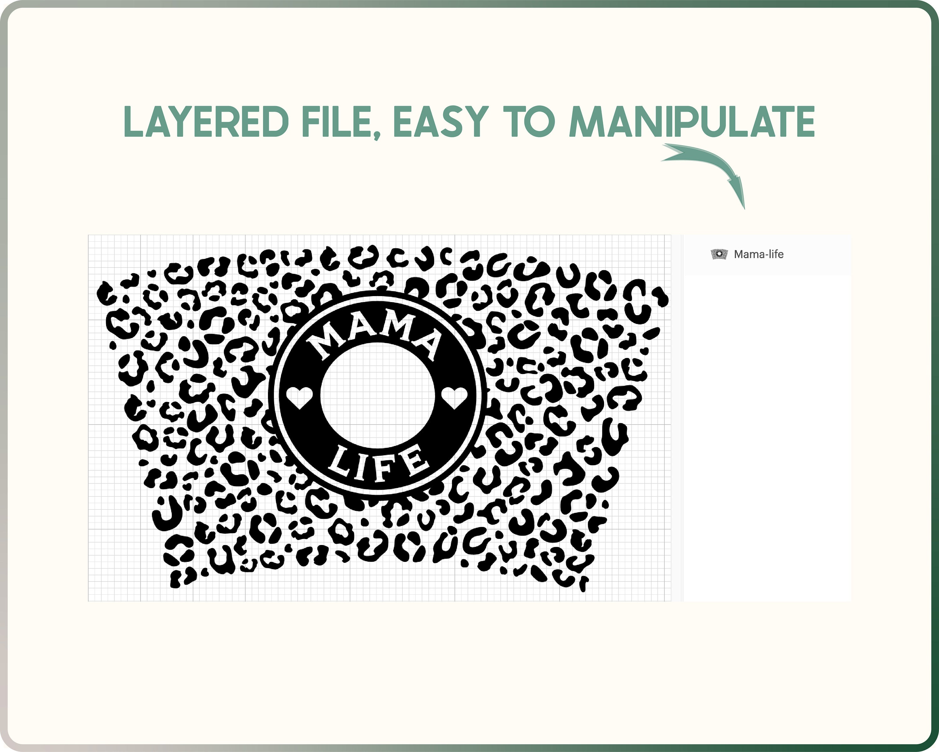 Mama Life Sbux SVG PNG Leopard Mom Life Full Wrap for Venti - Etsy