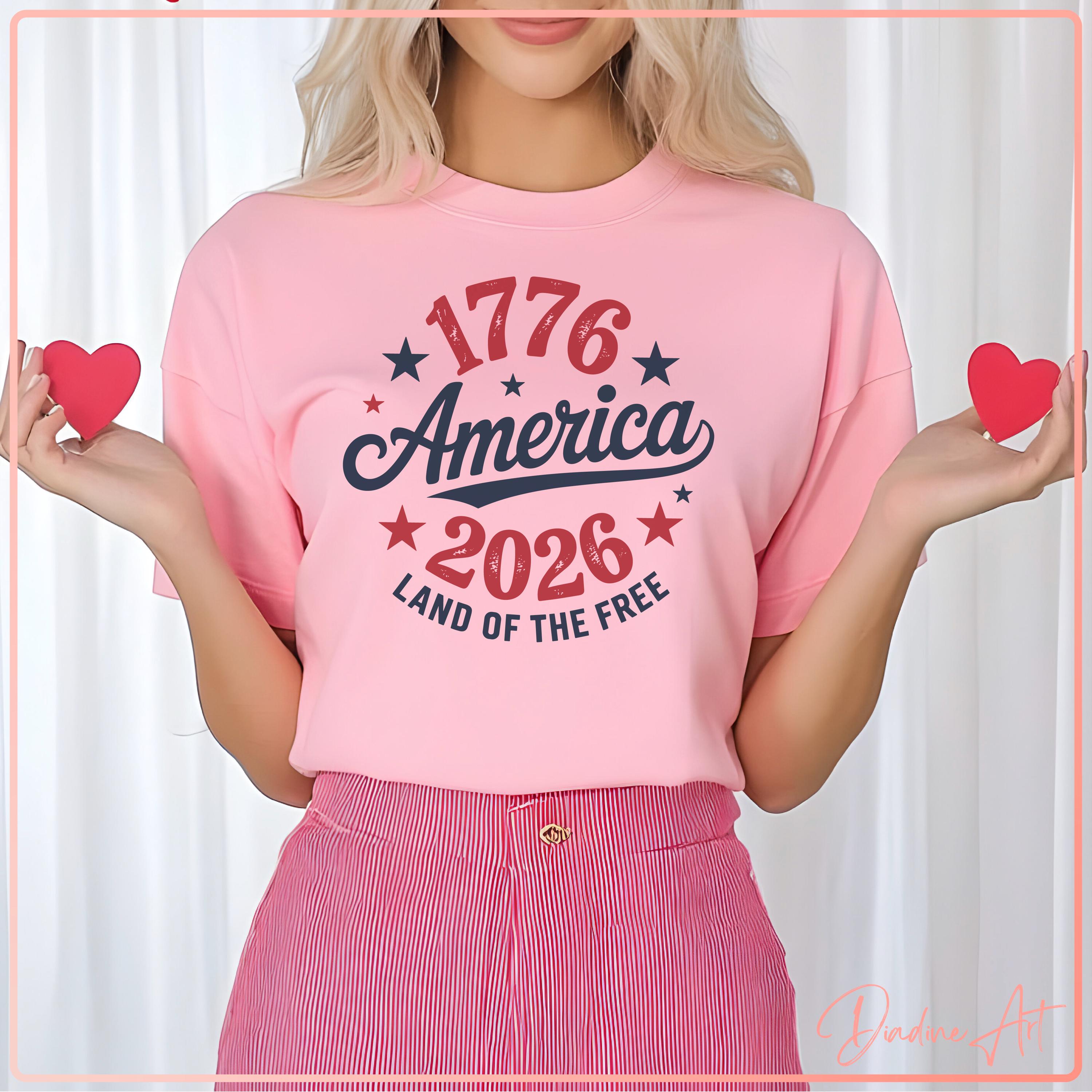 1776 2026 America Land of the Free SVG PNG | 250 Years Patriotic ...