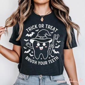 Funny Halloween Dentist Shirt SVG PNG | Trick or Treat Brush Your Teeth ...