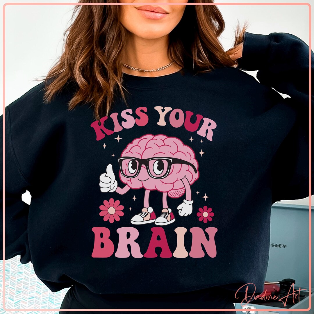 Kiss Your Brain SVG: Mental Health Awareness Clipart (digital File) - Etsy