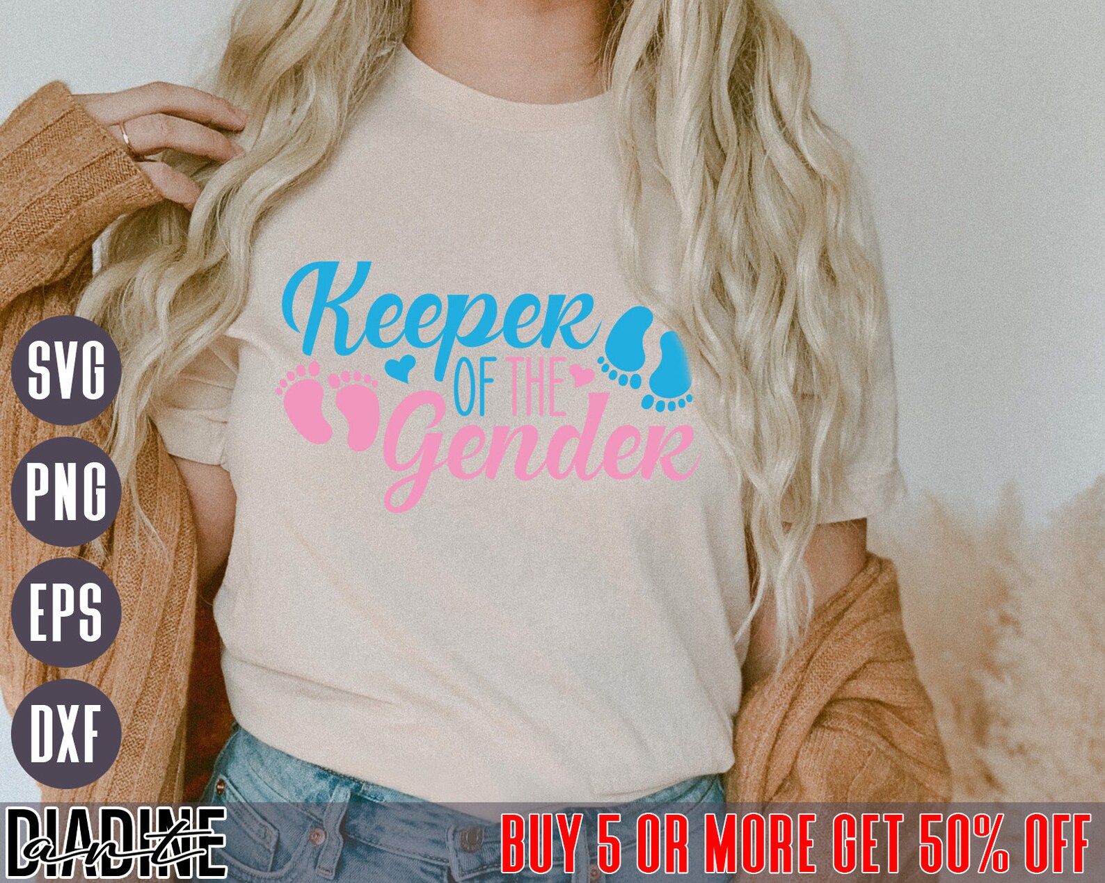 Keeper of the Gender SVG Gender Reveal SVG Boy or Girl SVG | Etsy