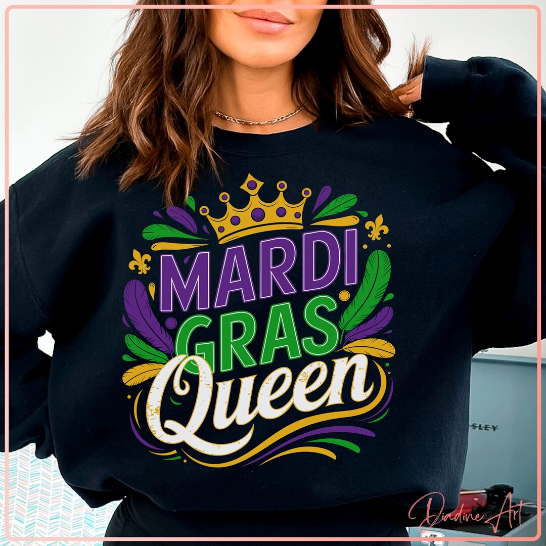 Mardi Gras Queen SVG PNG | Carnival Party Clipart | Festive Crown and ...