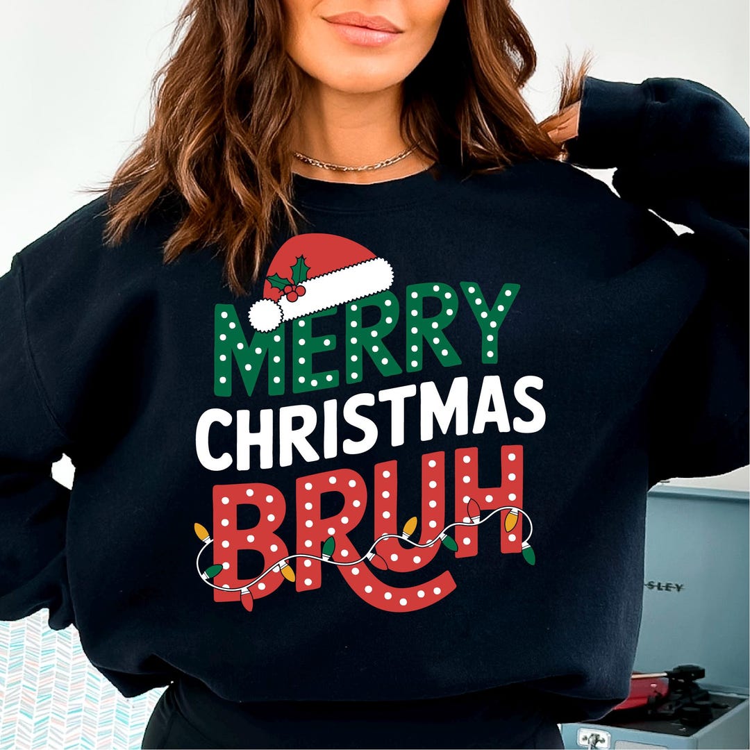 Merry Christmas Bruh SVG PNG, Funny Holiday Design Png Sublimation ...