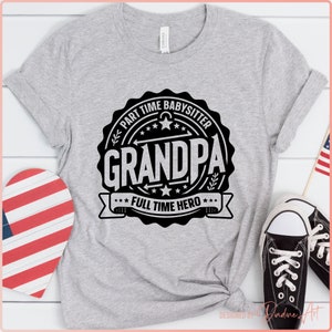 Proud Grandpa Shirt SVG PNG, Gift for Grandpa, Fathers Day Svg, Best ...