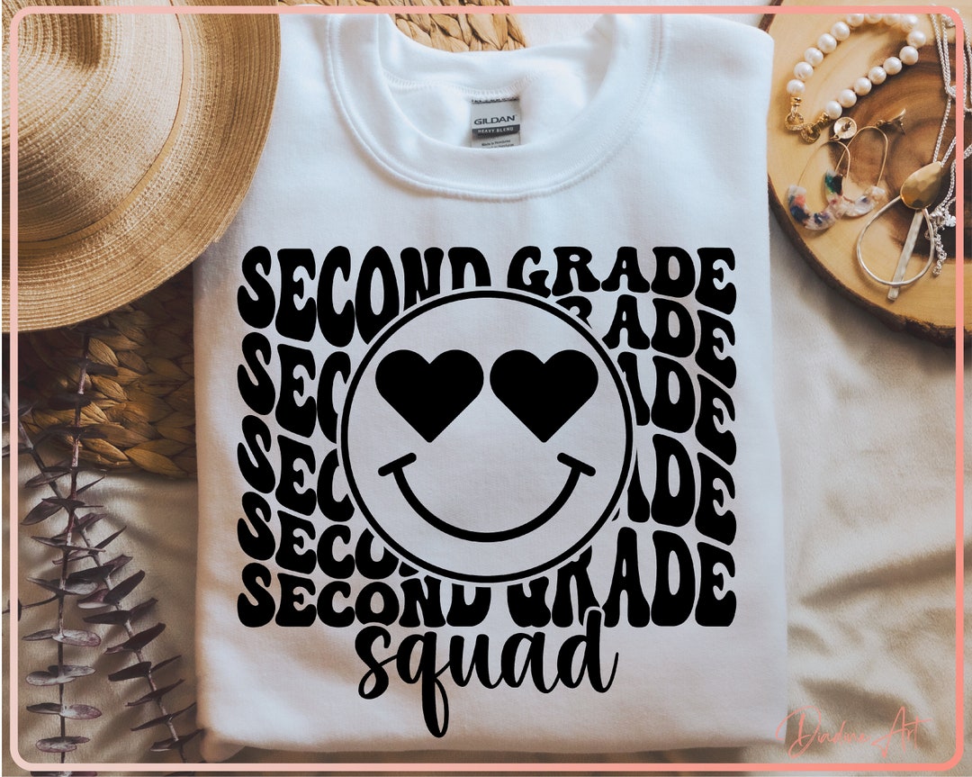 Second Grade Squad SVG PNG Back to School Svg 2nd Grade - Etsy