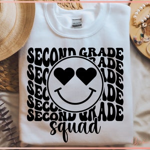 Second Grade Squad SVG PNG Back to School Svg 2nd Grade - Etsy