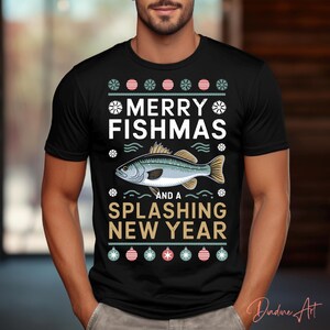 Merry Fishmas SVG PNG | Fishing Christmas Digital Design | Holiday ...