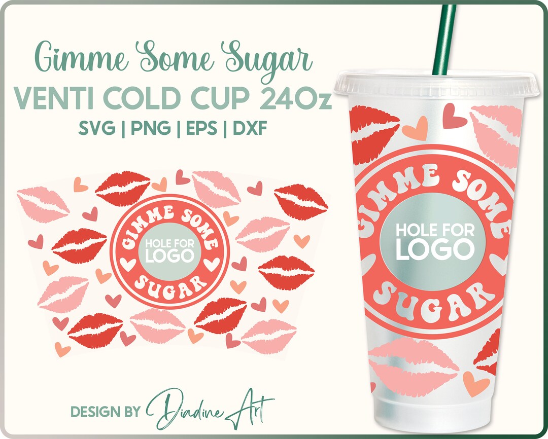 Gimme Some Sugar Seamless Full Wrap SVG PNG, Lips DIY Full Wrap For ...