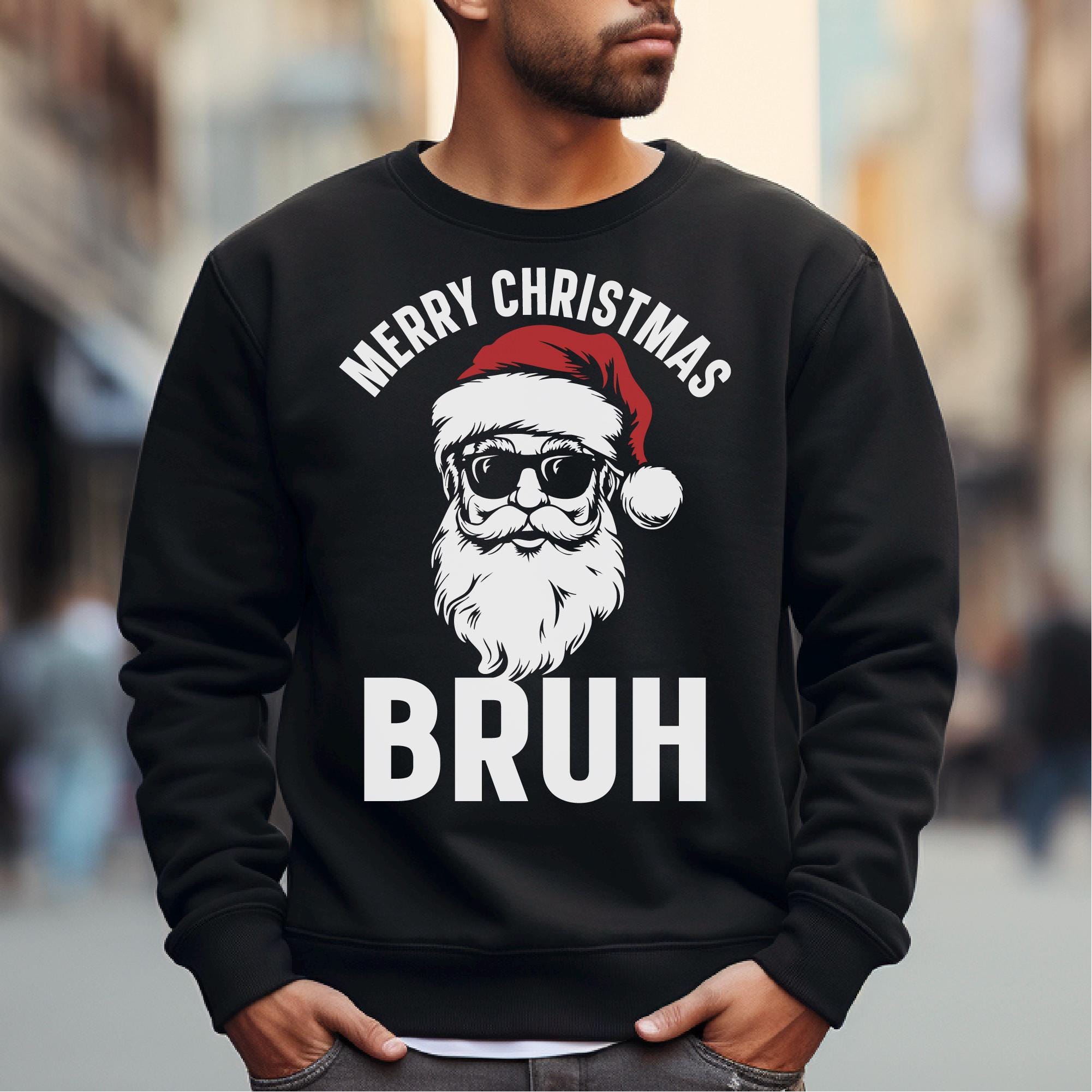 Merry Christmas Bruh Meme Boys Kids Men SVG PNG, Funny Christmas Saying ...