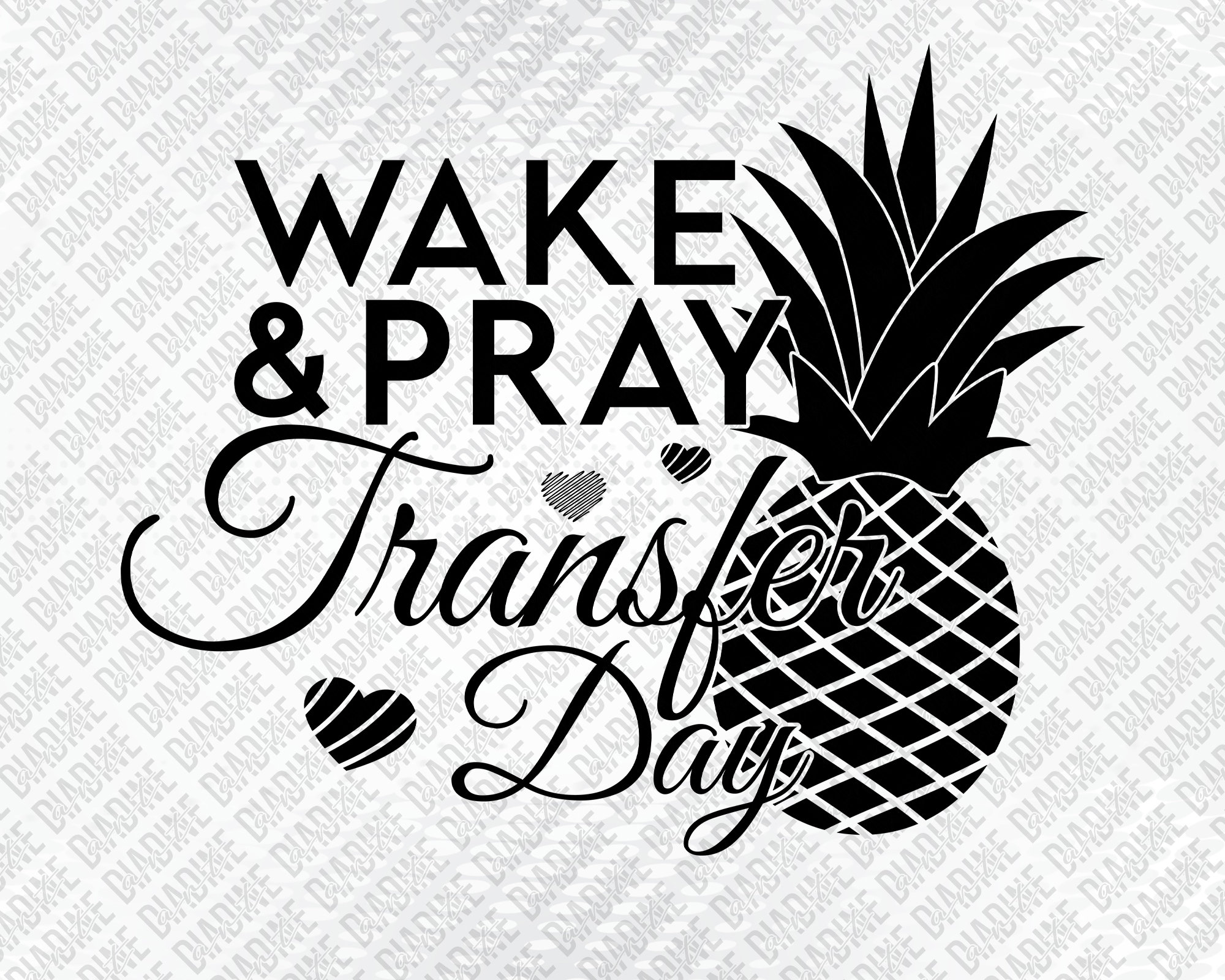 Wake Pray Transfer Day Svg IVF Awareness Svg Infertility - Etsy
