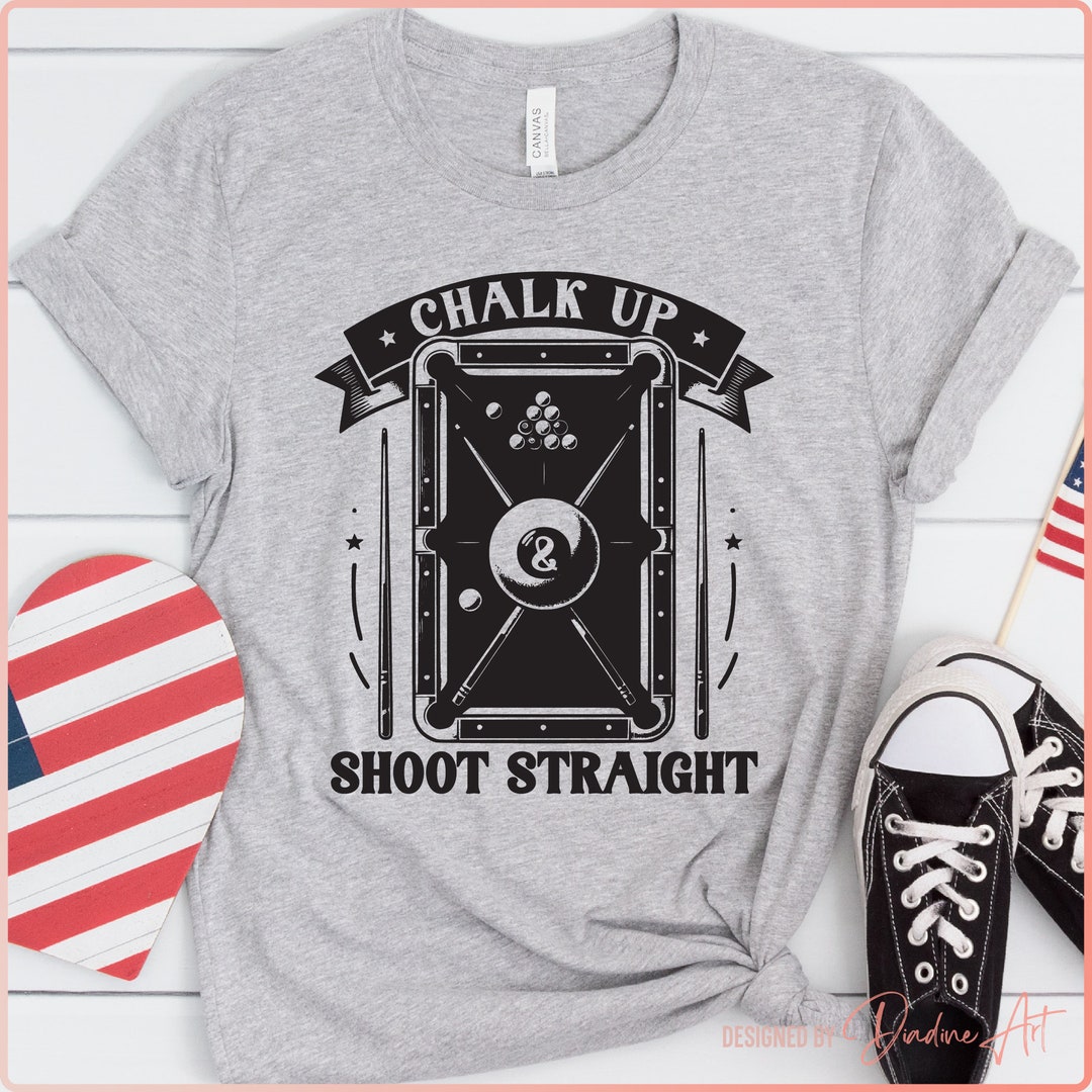 Billiards Chalk up & Shoot Straight SVG PNG, Classic Pool Table Design ...