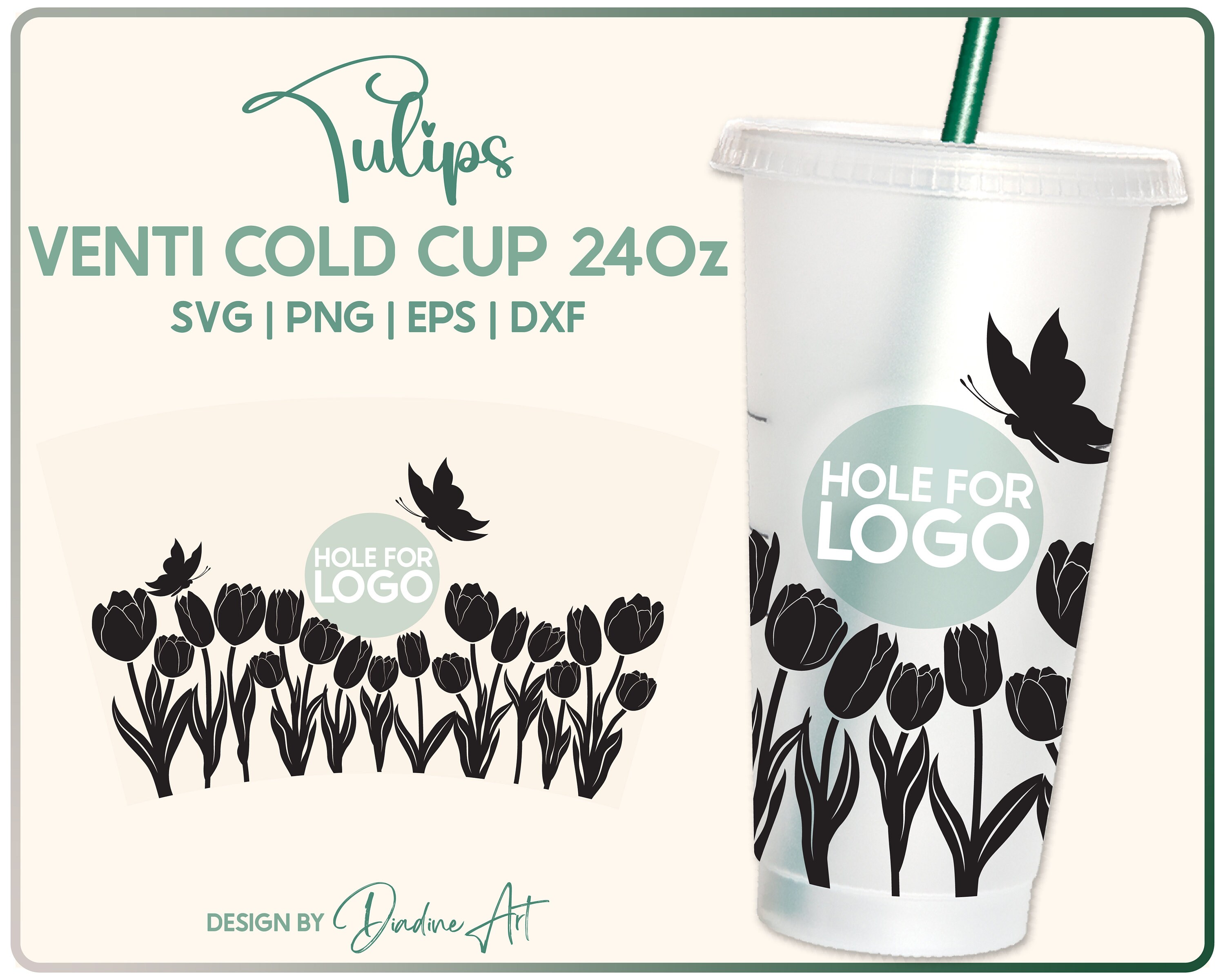 Tulip Flowers Seamless Full Wrap SVG PNG Tulips DIY Wrap for - Etsy