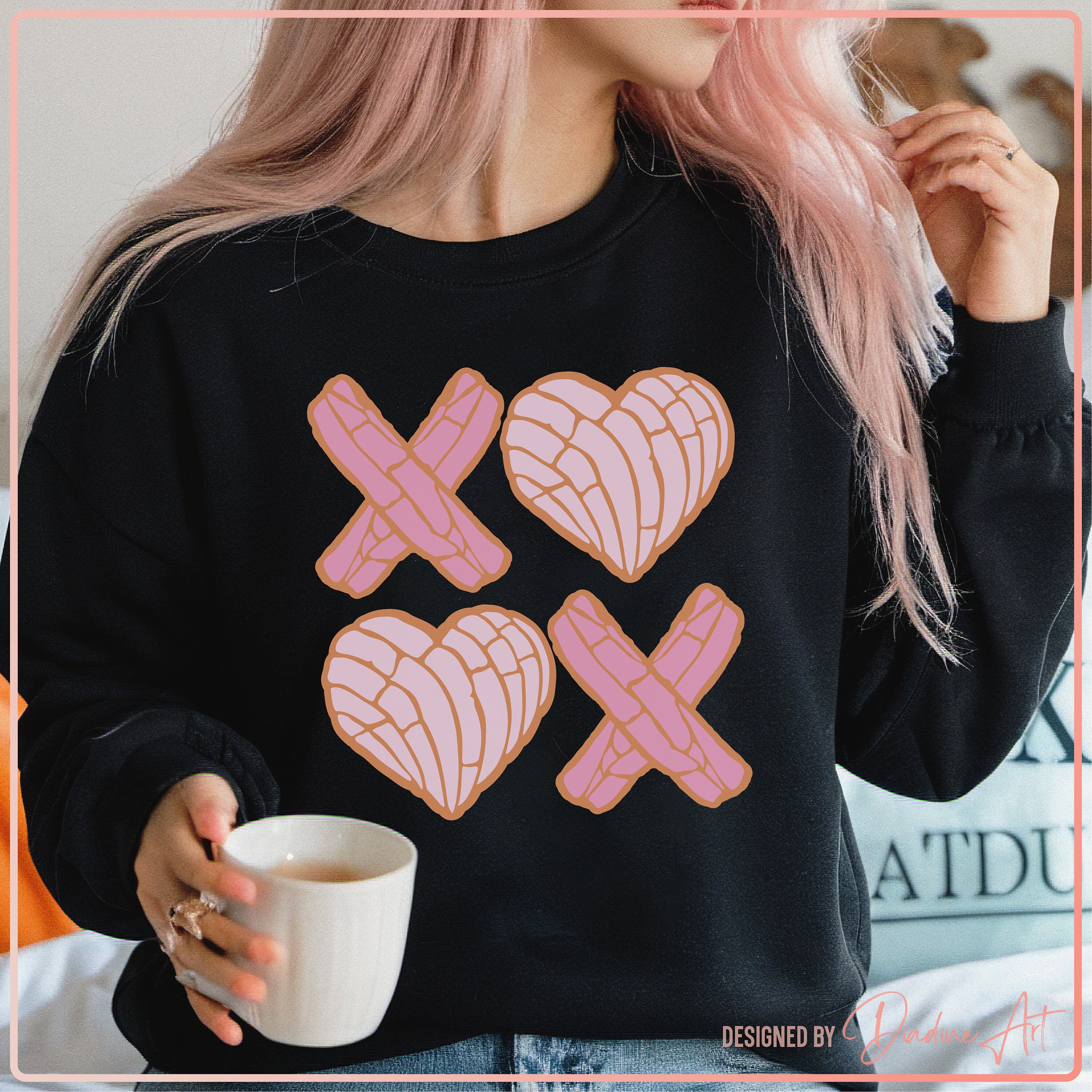 XO Conchas Valentine Shirt SVG PNG, Valentine Pan Dulce Svg, Mexican ...