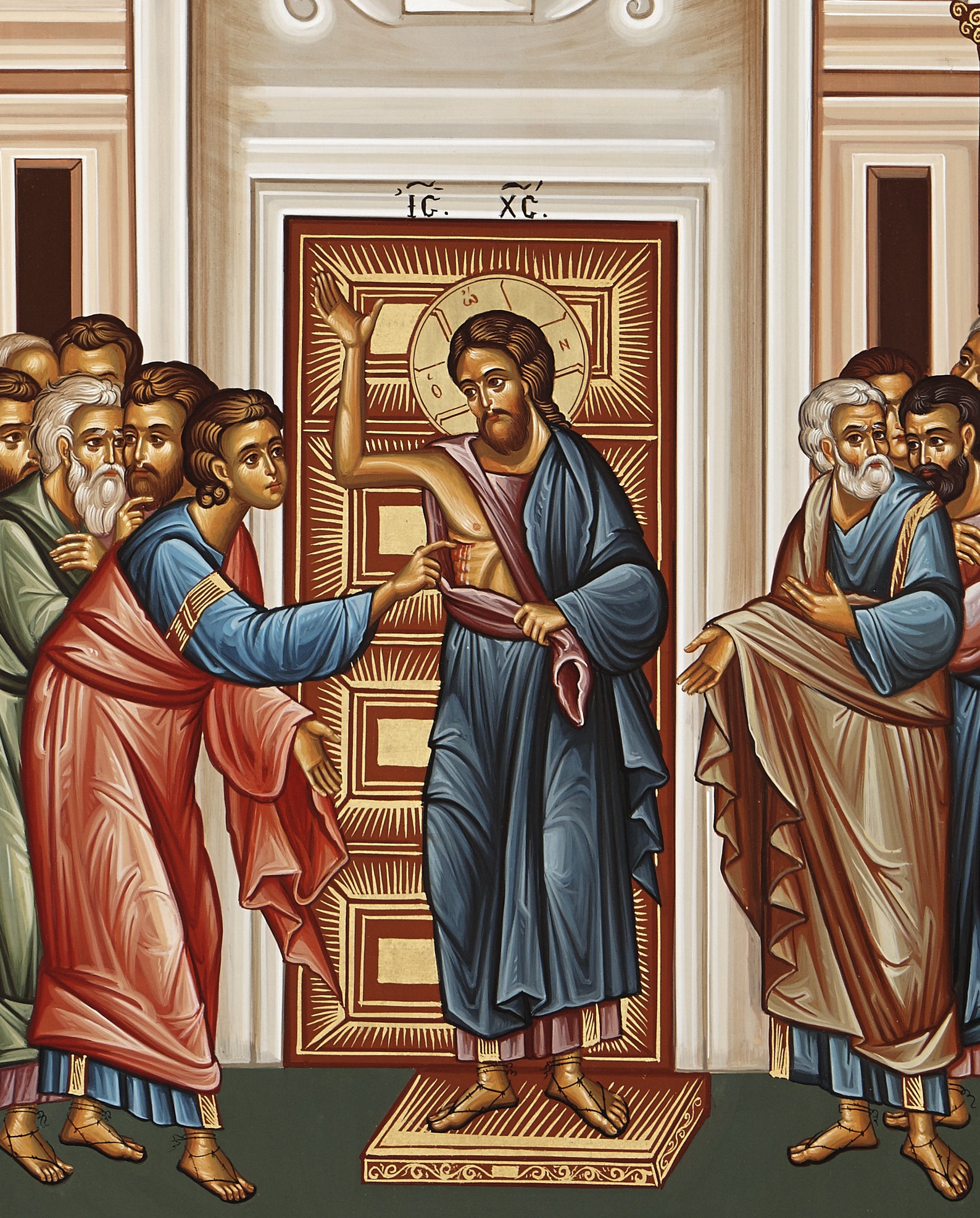 Assurance of Thomas Greek Orthodox Icon, Believing Not Doubting, Jesus ...