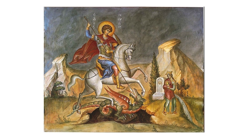Orthodox Icon Saint George the Victory-bearer, Home Altar Prayer Icon ...