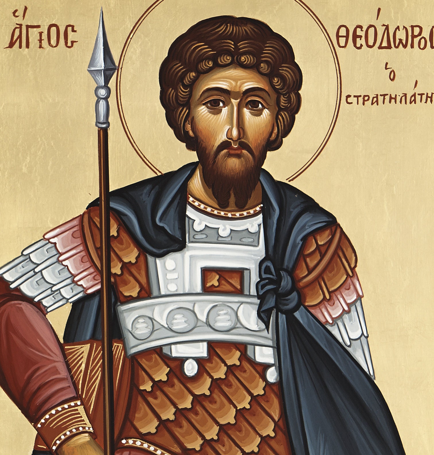 Saint Theodore Orthodox Icon St Theodore Stratelates - Etsy