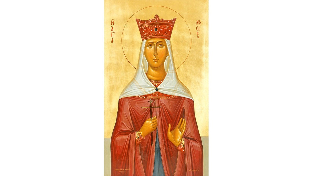 Saint Drosis Greek Orthodox Icon, Byzantine Christian Art, Traditional ...