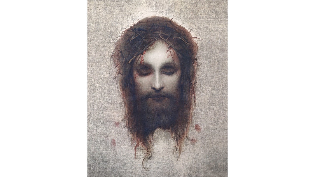 Holy Face of Jesus Veil of Veronica by Gabriel Max Holy - Etsy