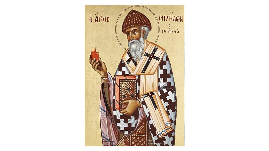 Saint Spyridon Orthodox Icon, St Spyridon of Corfu, Saint of the Poor ...