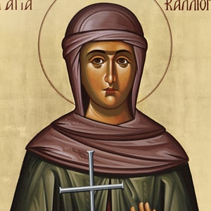Saint Kalliopi St Kalliopi Icon Saint Calliope St Calliope - Etsy