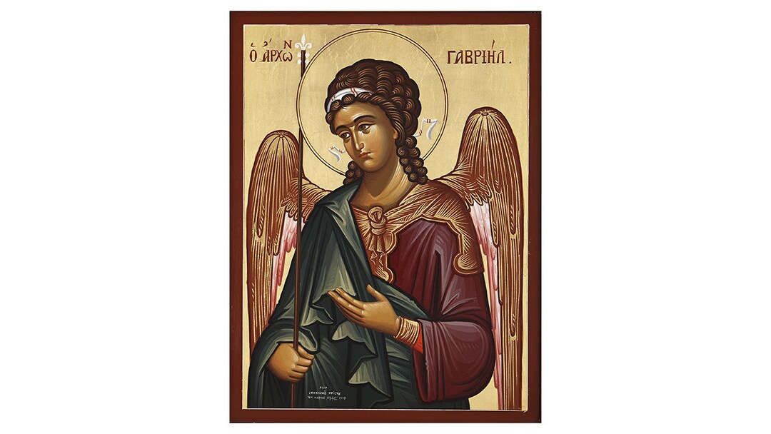 Saint Gabriel Icon, Archangel Gabriel, Man of God, God is Mighty, Greek ...