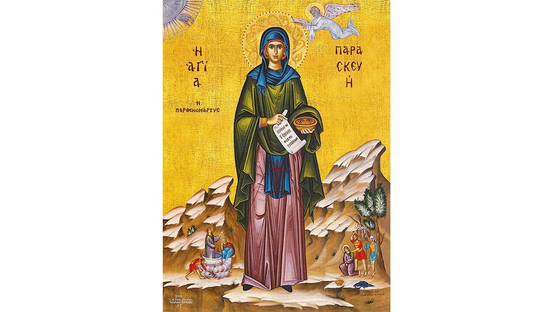 Saint Paraskevi Orthodox Icon, Saint Paraskevi of Rome, St Paraskeva ...