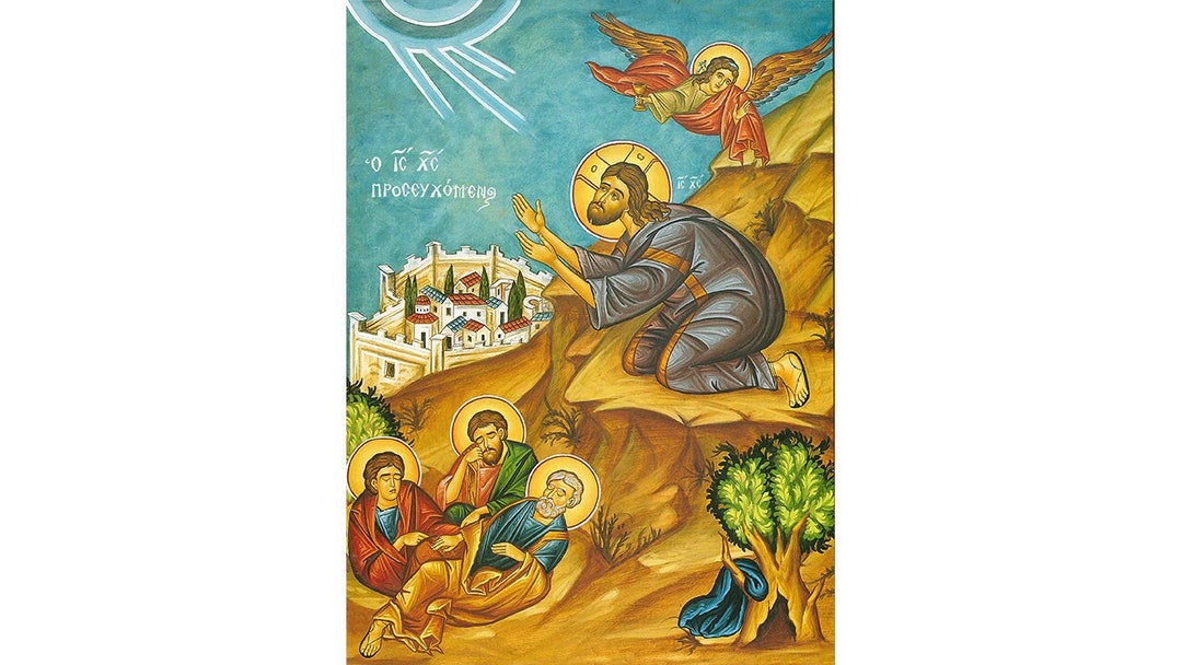 Jesus Praying in Gethsemane Garden, Agony in the Garden Jesus Christ ...