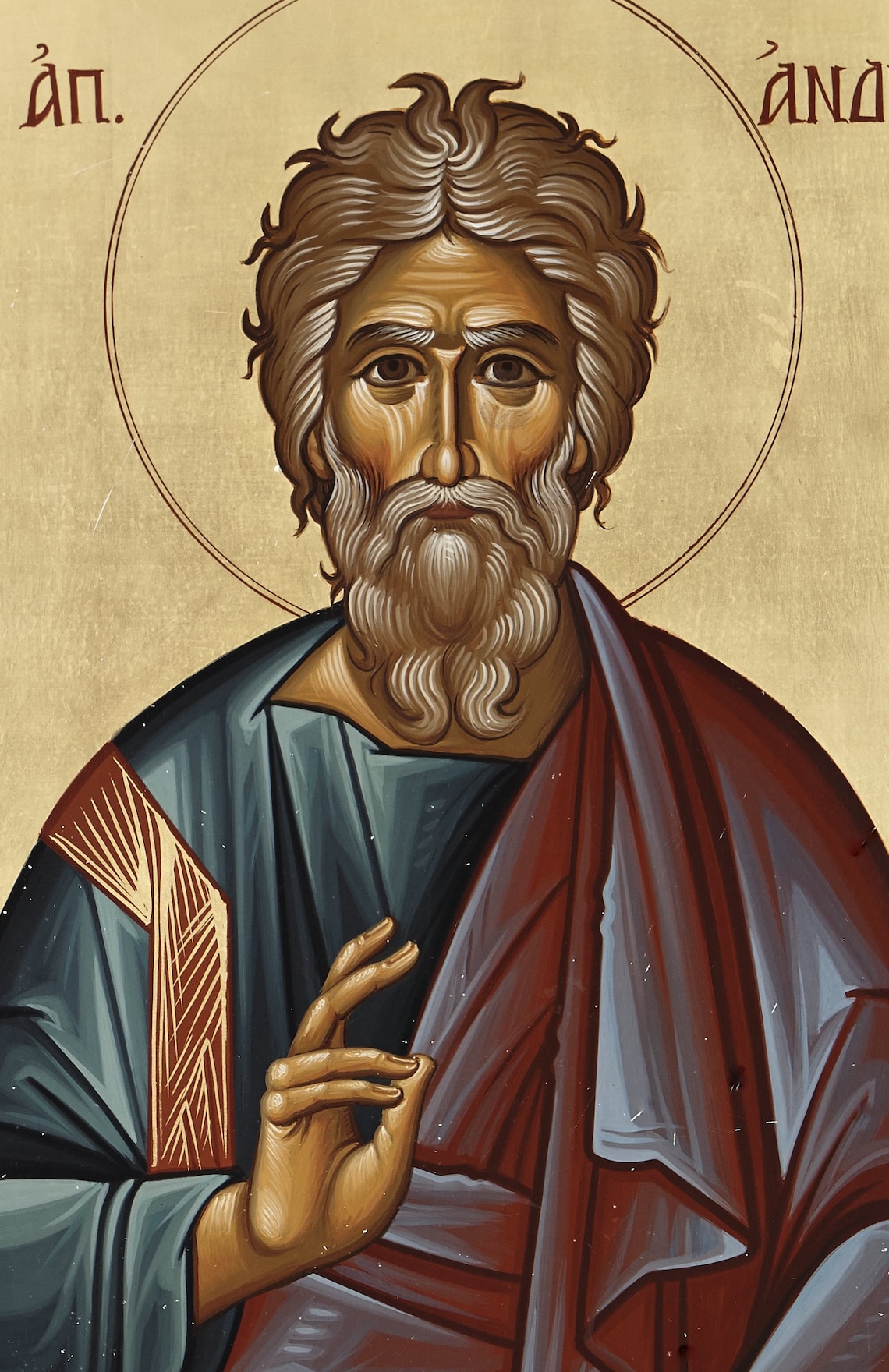 Saint Andrew Orthodox Icon Print Mounted on Wood, Prayer Corner ...