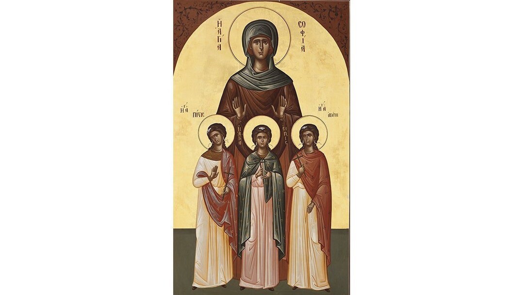 Saint Sophia Greek Orthodox Wood Icon, St Sophia Icon, Saint Faith ...