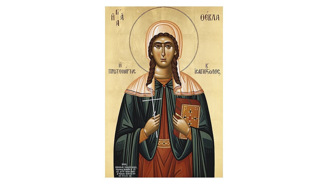 Saint Thekla Orthodox Icon, Saint Tecla, Saint Thecla, Protomartyr ...