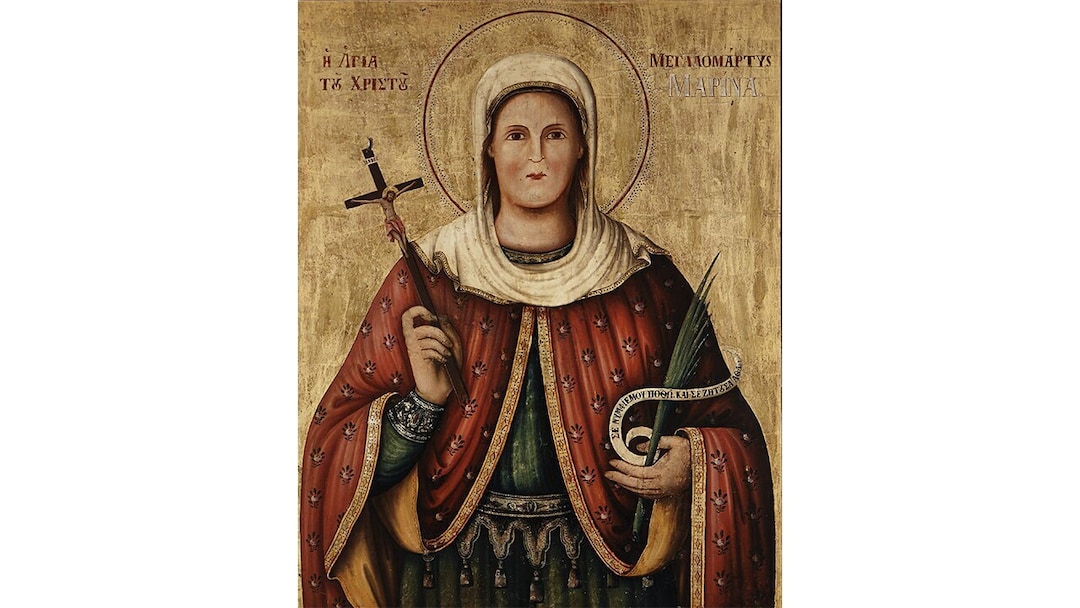 Orthodox Icon Saint Marina of Antioch the Martyr, St Margaret of ...