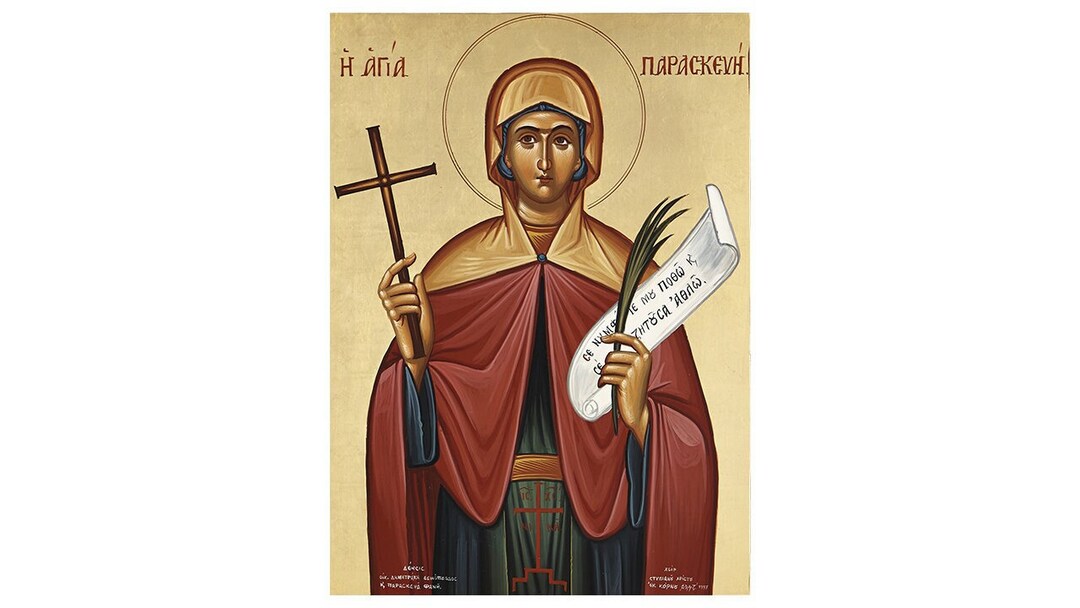 Saint Paraskevi of Rome Wood Icon, Greek Orthodox Prayer Icon ...