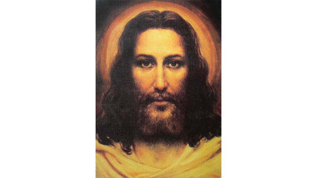 Jesus Christ Real Face Icon, Shroud of Turin, Religious Print on Wood ...