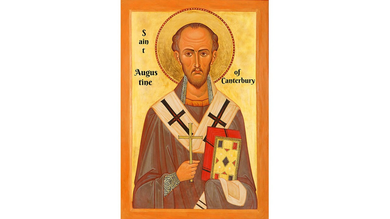 Saint Augustine of Canterbury, Anglo Saxon Saint Augustine Icon ...