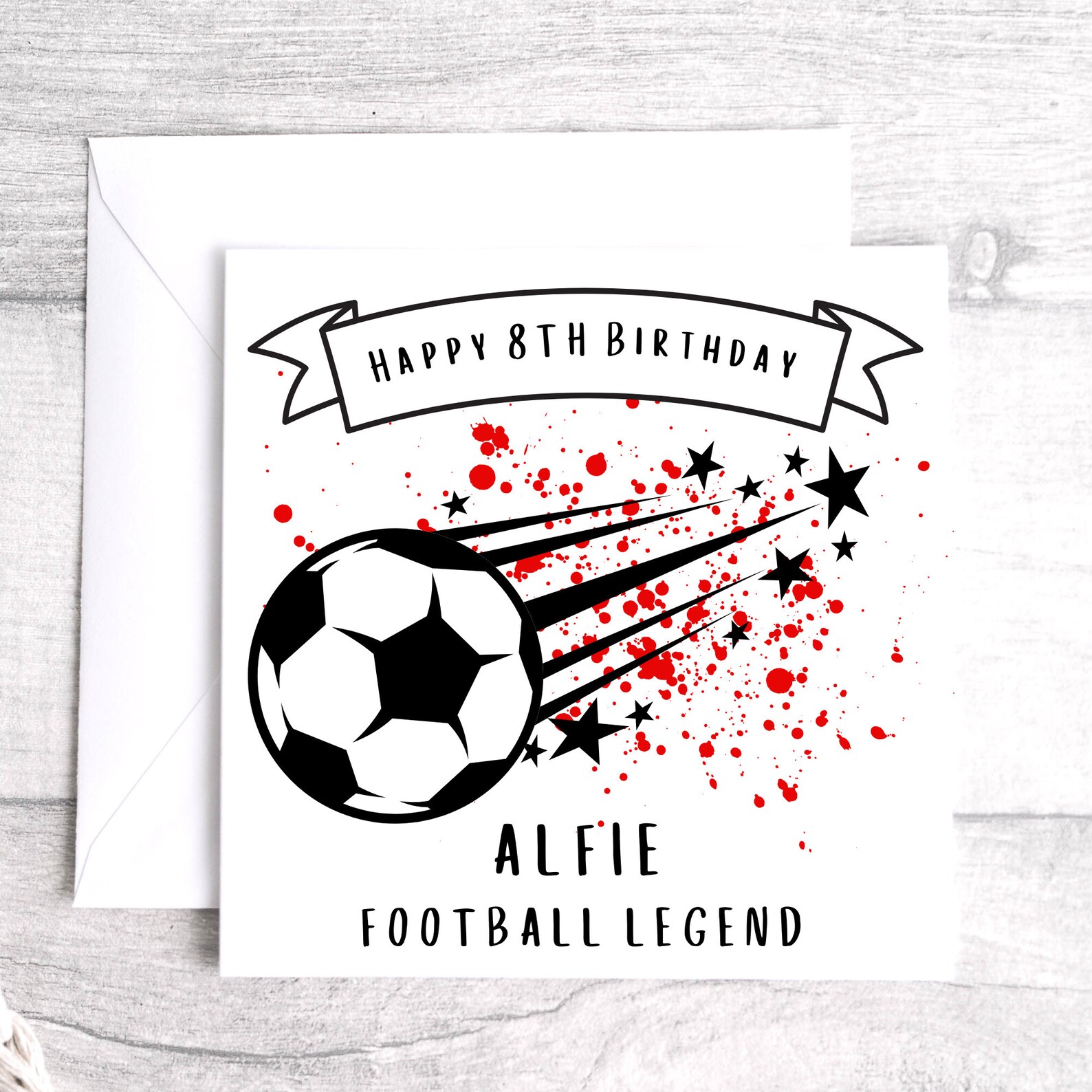 Football Design Birthday Card Personalised Footballer - Etsy UK