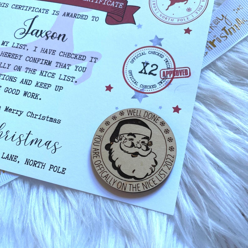 Nice List Certificate From Santa, Official Nice List Certificate ...