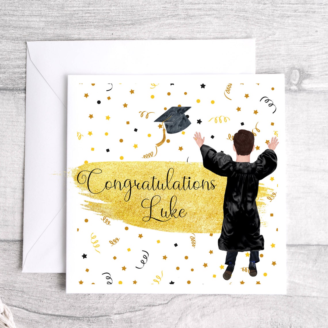 Graduation Card / Well Done Card / School College University Leavers Card - Personalised ...