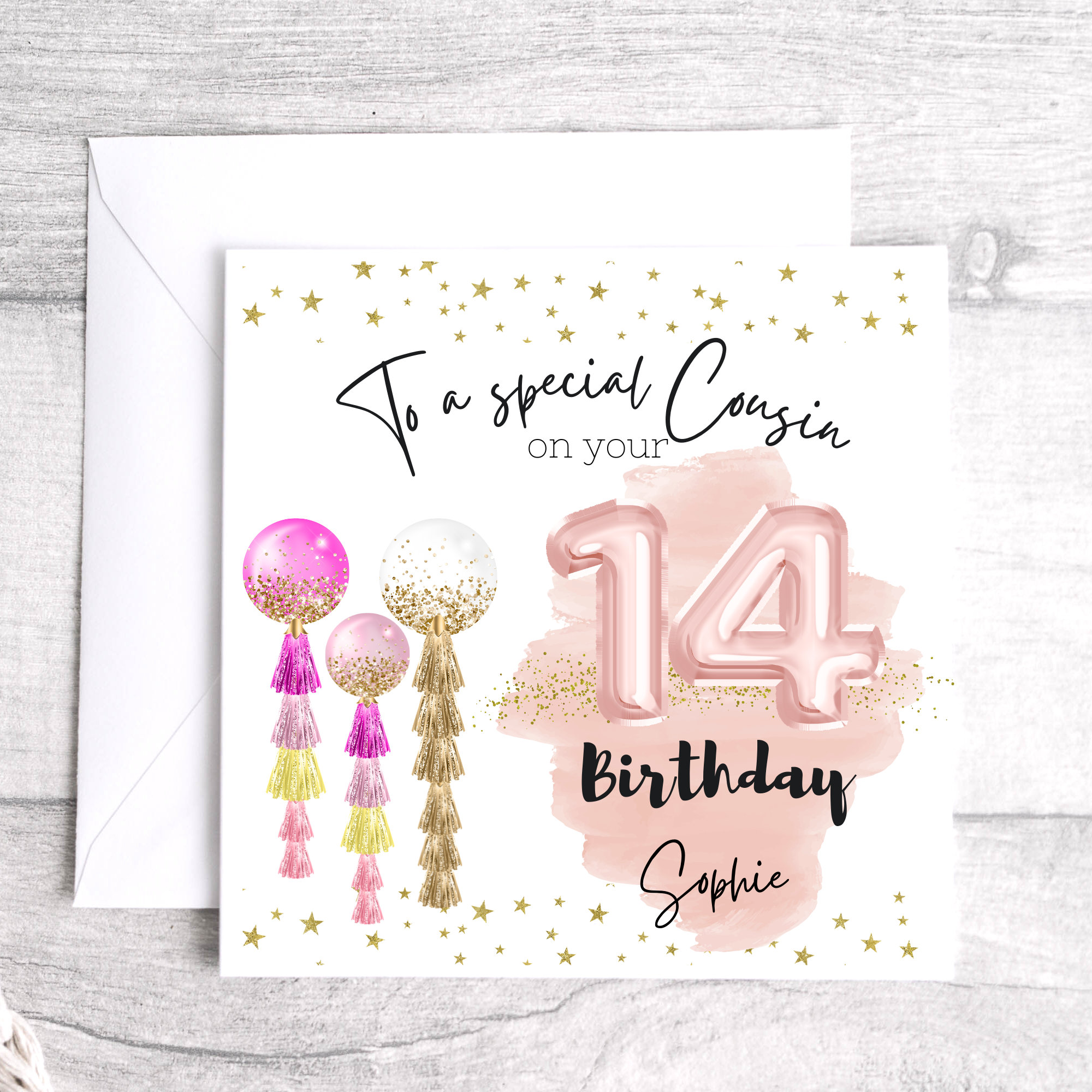 14th Birthday Card Personalised 14th Birthday Card Age 14 - Etsy