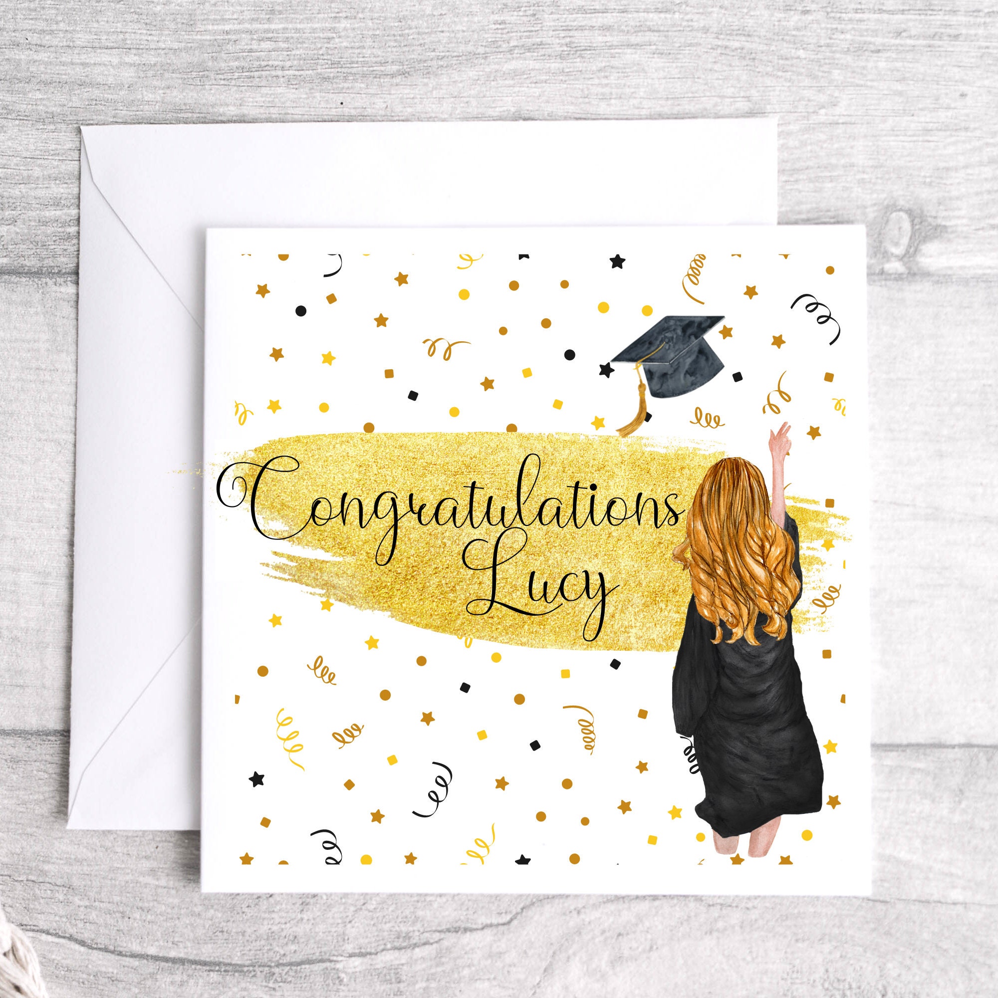 Graduation Card / Well Done Card / School College University Leavers ...