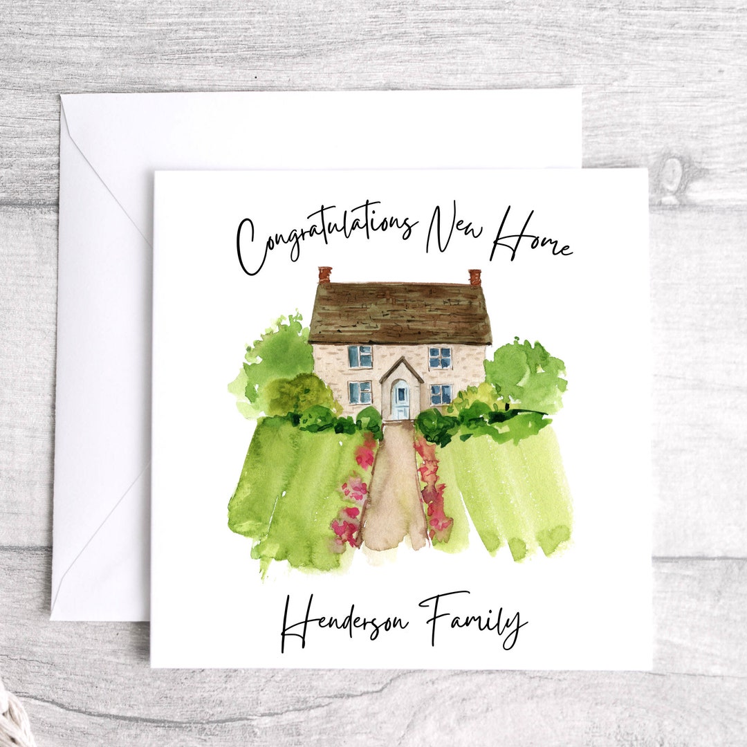 New Home Card / First Home Card - Personalised New Home Card ...